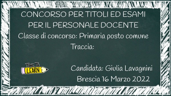 Prova Orale concorso | Genially