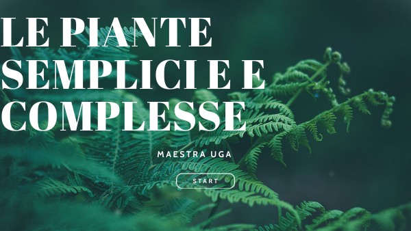 LE PIANTE SEMPLICI E COMPLESSE | Genially