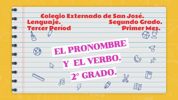 El Pronombre y el Verbo3°P,1°M.2°G. | Genially