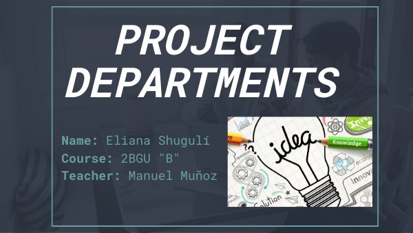 PROJECT DEPARTMENTS
