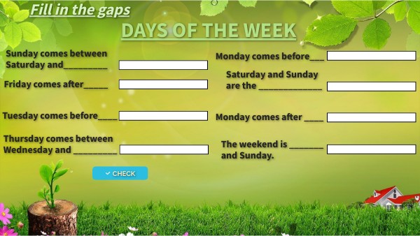 Days of the week_Quiz | Genially