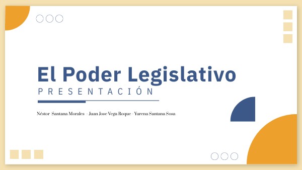 EL PODER LEGISLATIVO | Genially