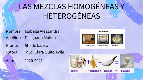 Mezclas homogéneas y heterogéneas