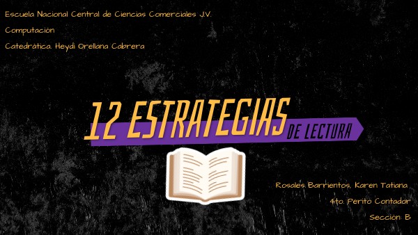 PRESENTACIÓN 12 ESTRATEGIAS DE LECTURA