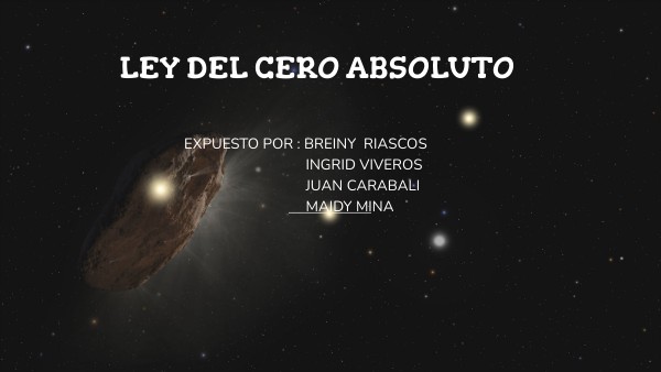 ley del cero absoluto