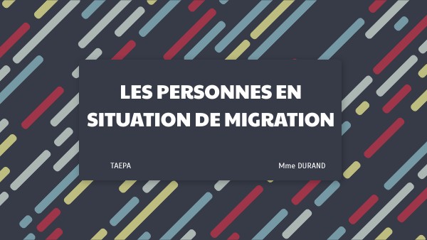 Les personnes en situation de migration | Genially