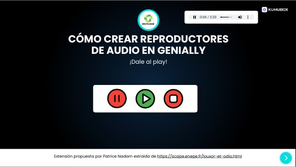 Cómo crear reproductores de audio en Genially