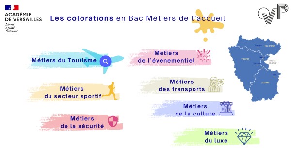 Colorations bac pro Métiers de l'accueil | Genially