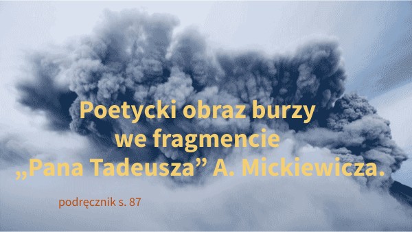 Poetycki obraz burzy | Genially