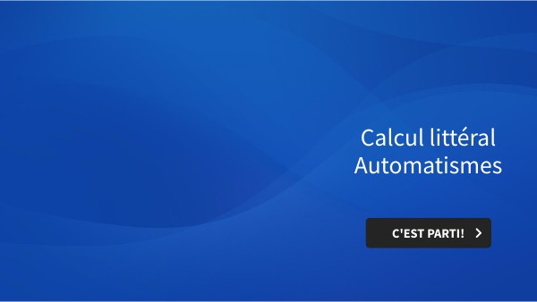 calcul littéral 3eme