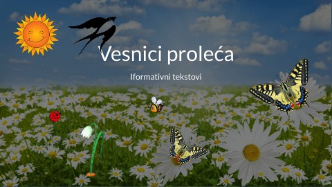 Fakta tekst Vesnici proleća | Genially
