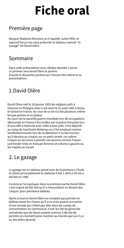 fiche oral gazage | Genially