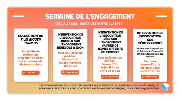 Semaine de l'engagement solidaire | Genially