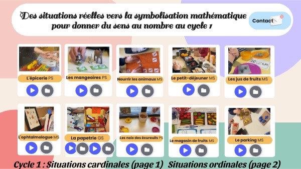Situations mathématiques au cycle 1