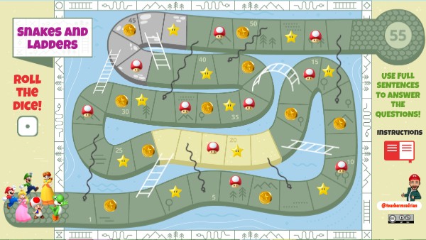 SNAKES AND LADDERS SUPER MARIO