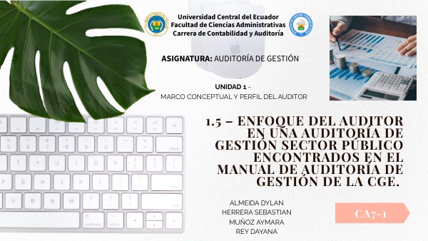 1.5 ENFOQUE DEL AUDITOR | Genially