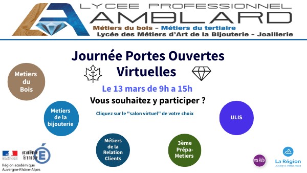 Presentation JPO Amblard Valence | Genially