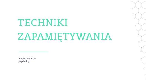 techniki zapamiętywania | Genially
