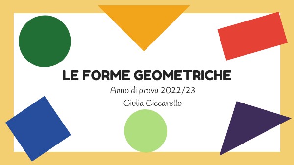 FORME GEOMETRICHE