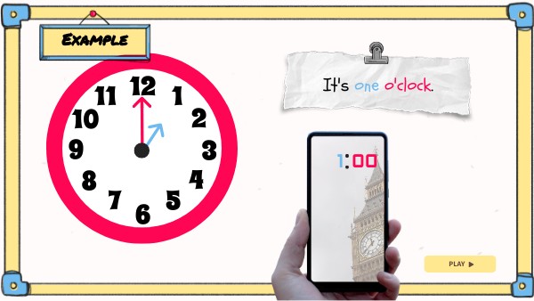 Telling Time (o'clock and half past) | Genially