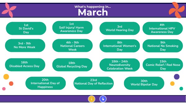 March RESPECT Calendar