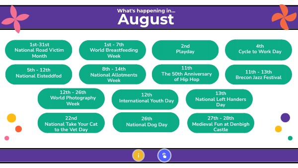 August RESPECT Calendar