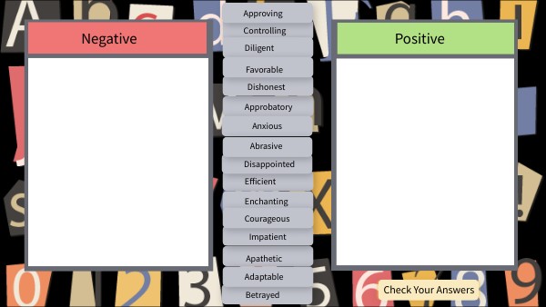 Negative Versus Positive Words