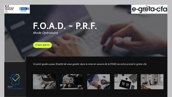 Mode opératoire FOAD - PRF 2021 | Genially