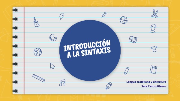 Introducción a la sintaxis.