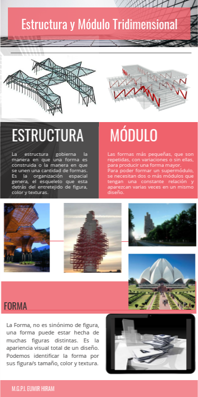 Infografía Estructura y Módulo Tridimensional