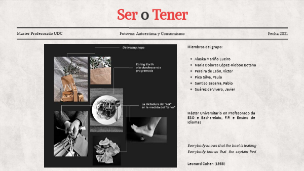 Presentacion Ser o Tener