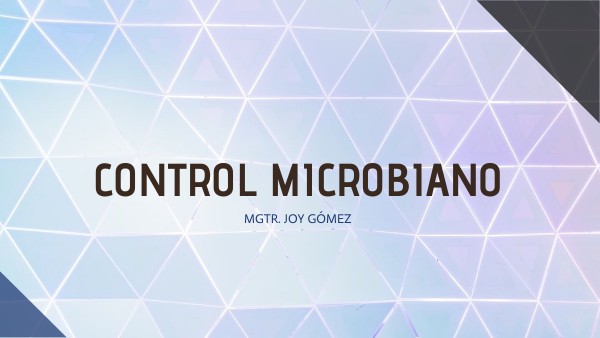 CONTROL MICROBIANO