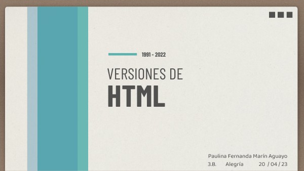 versiones de HTML | Genially