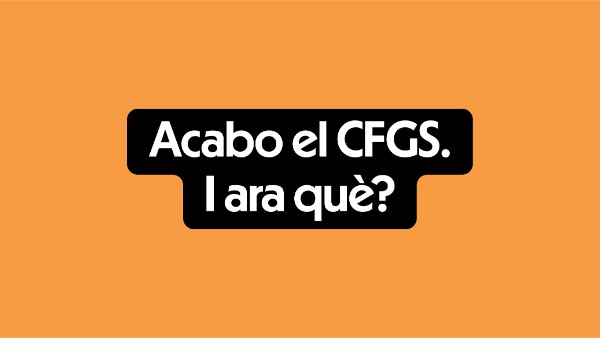 Acabes el CFGS. I ara què? ('24)