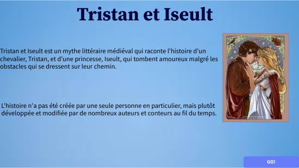 Exposé Tristan et Iseult | Genially