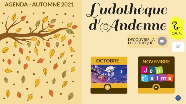 LUDO D'ANDENNE - AGENDA AUTOMNE 2021 | Genially