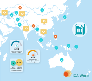 Map - ICA network in Asia-Pacific