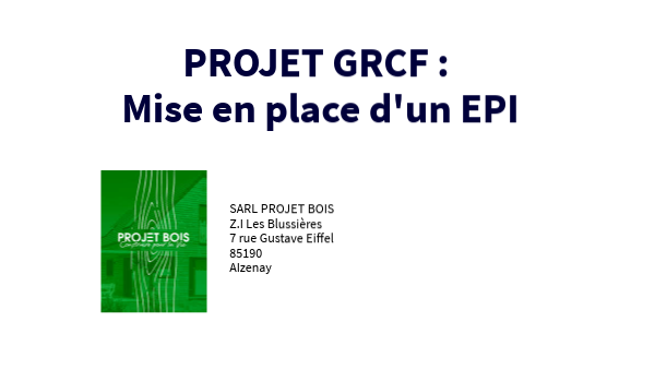 Présentation projet GRCF