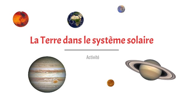 Activité Le système solaire | Genially