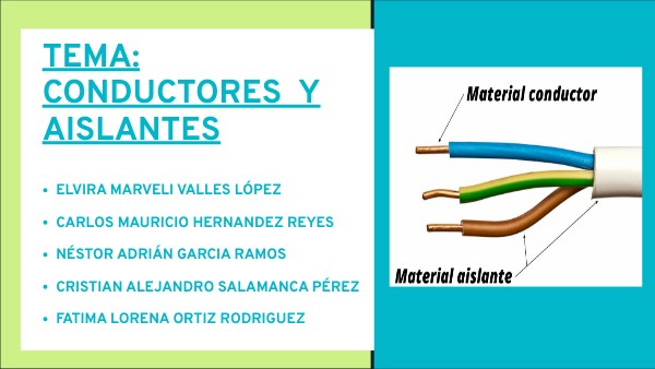 GRUPO 2- CONDUCTORES Y AISLANTES | Genially