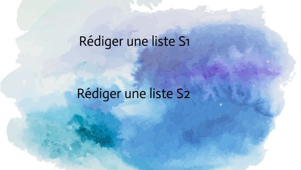 rédiger une liste