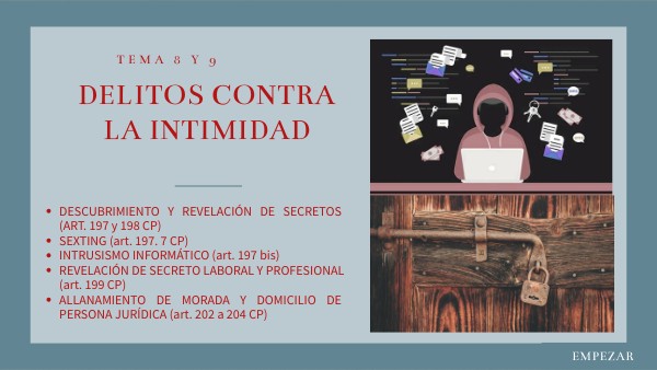 Copia - DELITOs CONTRA LA INTIMIDAD | Genially