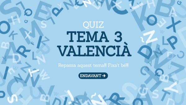 Valencià tema 3 joc passaparaula | Genially