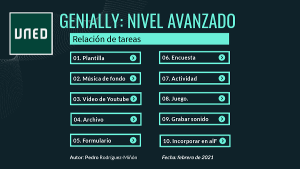 Tareas curso genially