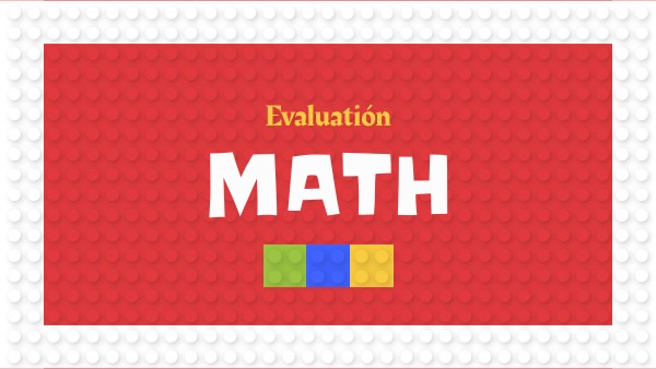 Evaluation Math P.k | Genially