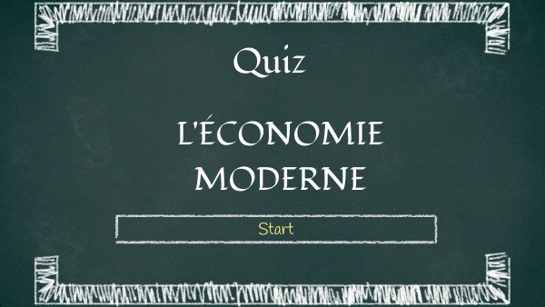L'économie : quizz | Genially