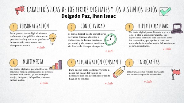 caracteristicas textos digitales | Genially