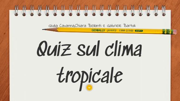 QUIZ clima tropicale