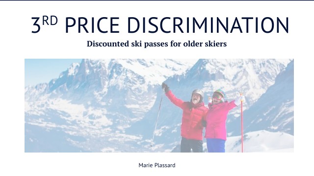 3rd price discrimination and ski passes for elderly