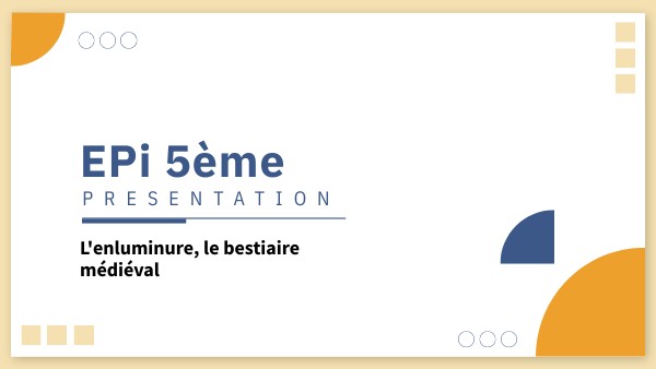 EPI 5ème présentation | Genially